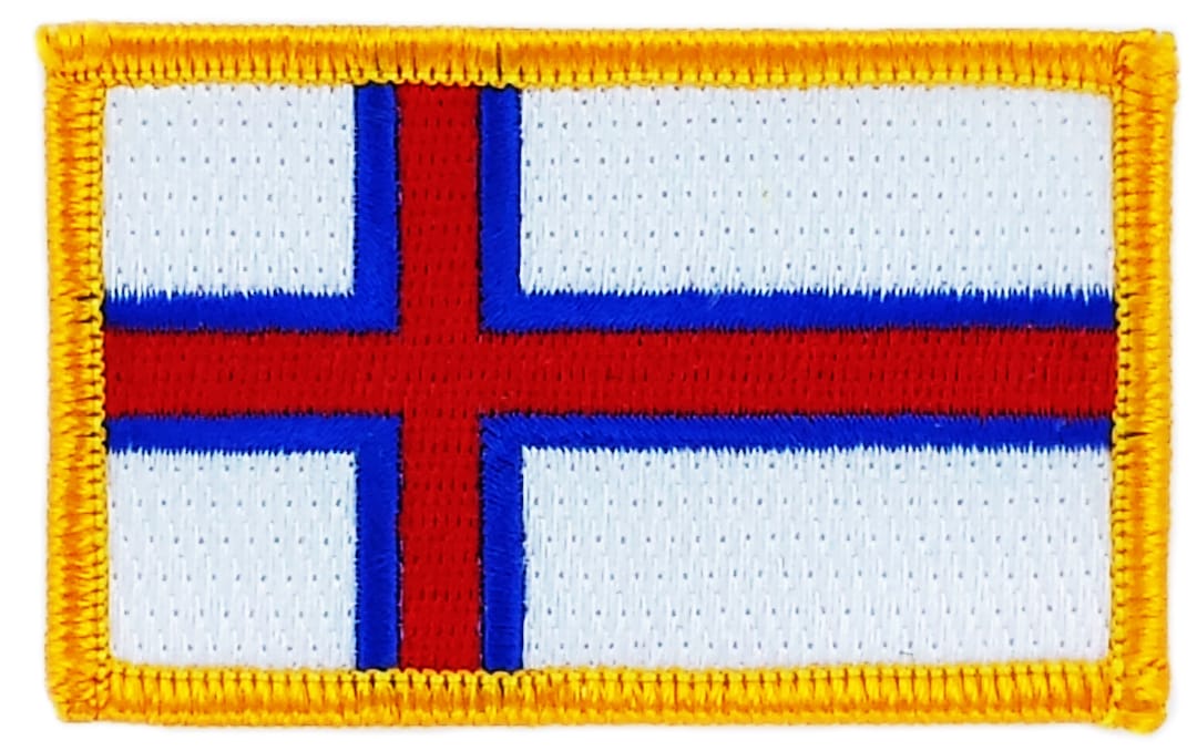 Flag Pach Backpack National Iron on Glue Embroidered Applique Faroes ...