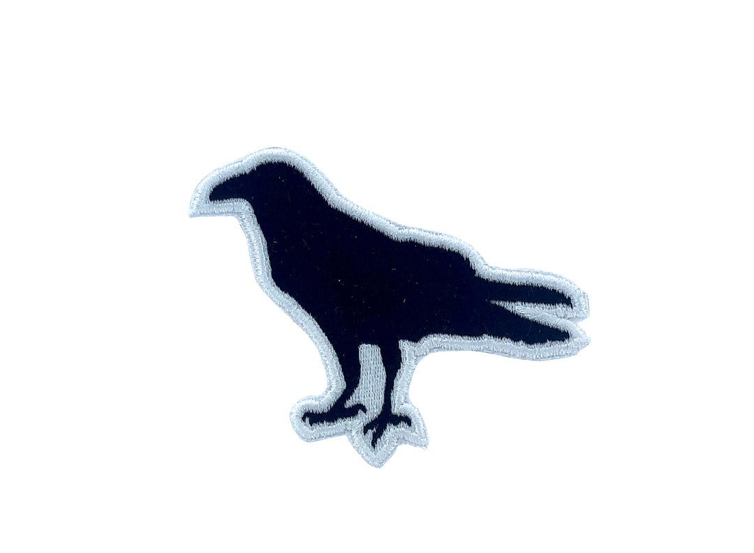 Embroidery Patch Sew Badge Iron on Glue Transfer Moon Phases Raven Odin ...