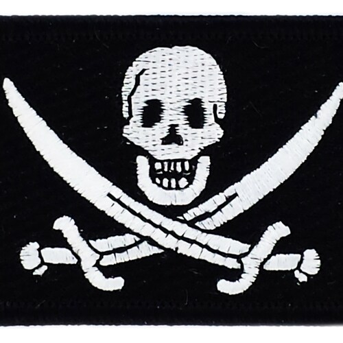 Pirate Flag Embroidered Patch - Etsy