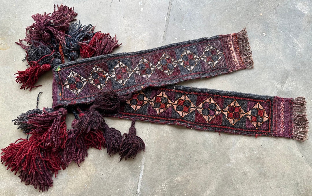 FREE SHIPPING, 0'4 X 5'6 Ft, Afghan Vintage Taimani Nomadic Baluchi ...