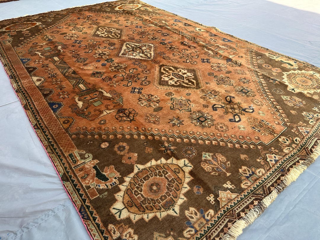Antique Afghan Medallion Rug, 5x8 Hand-knotted Caucasian Design ...