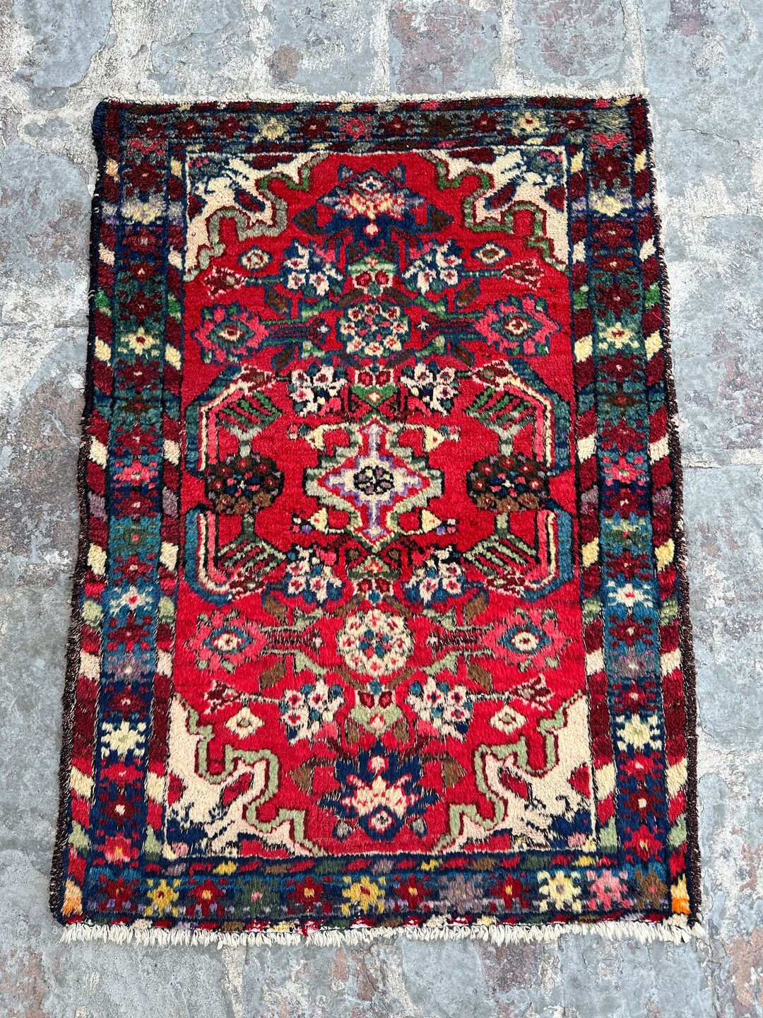 FREE SHIPPING, 2'0 X 2'9 Ft, Best Gorgeous Antique Caucasian Tribal Rug ...