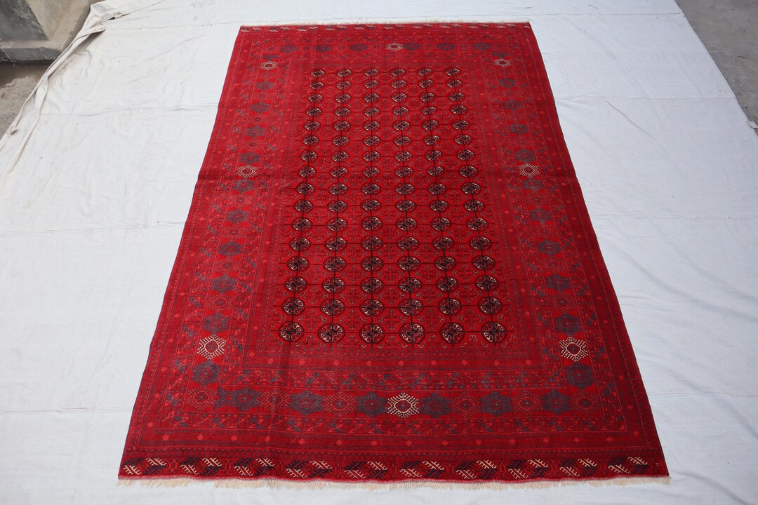 FREE SHIPPING, 6'5 X 9' Ft, Best Vintage Tribal Turkmen Mori Gol Rug ...