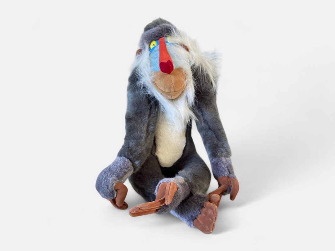 Vintage Rafiki Plush Monkey Lion King Doll, Velcro Hands, Large Size ...
