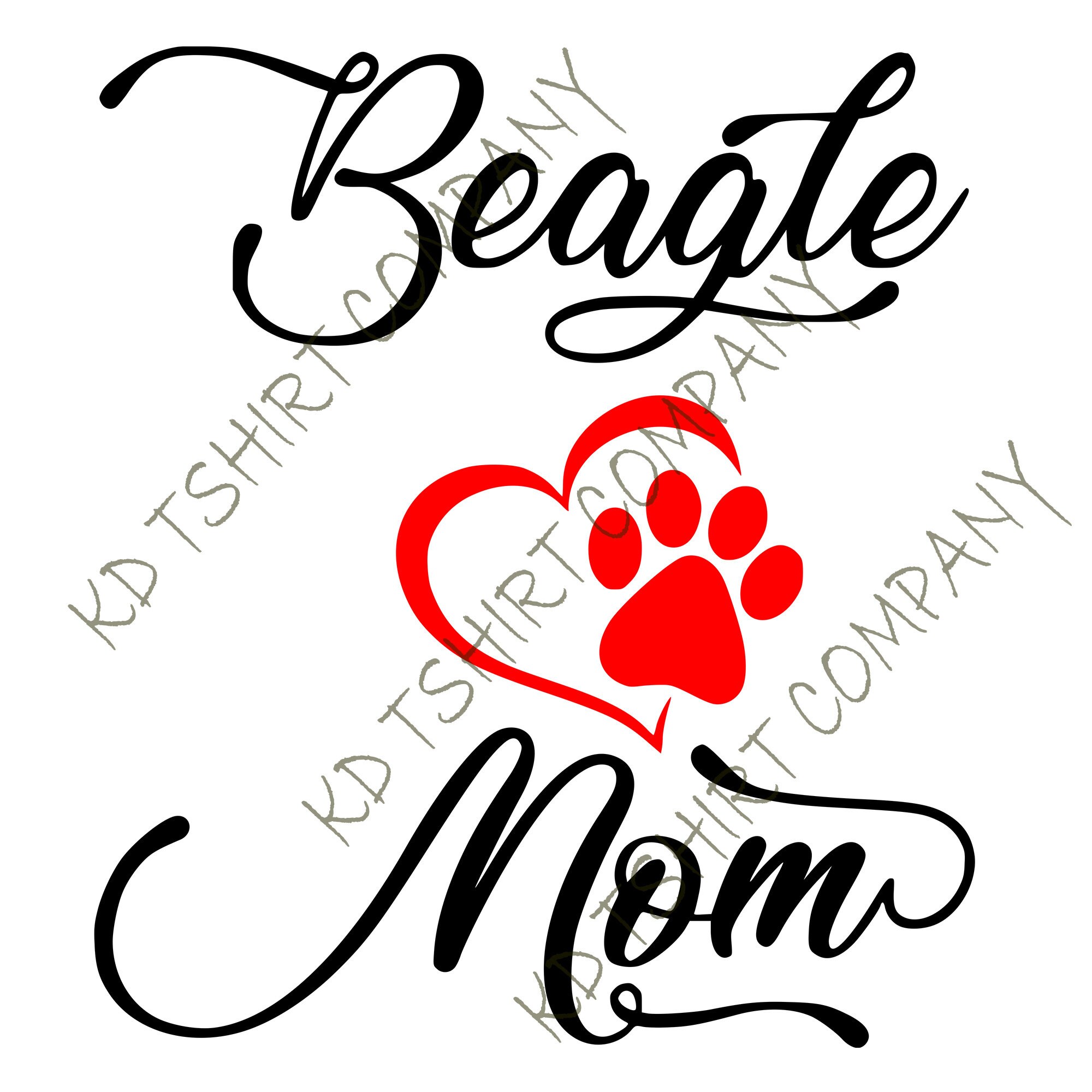 Beagle SVG Beagle Mom Beagle Heart Dog Svg iron On Heat | Etsy