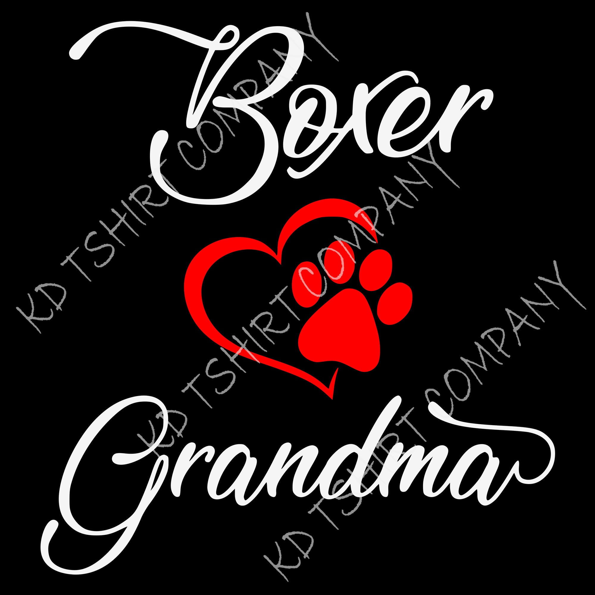 Boxer SVG Boxer Grandma Svg Boxer Nana Svg Boxer Heart Dog | Etsy