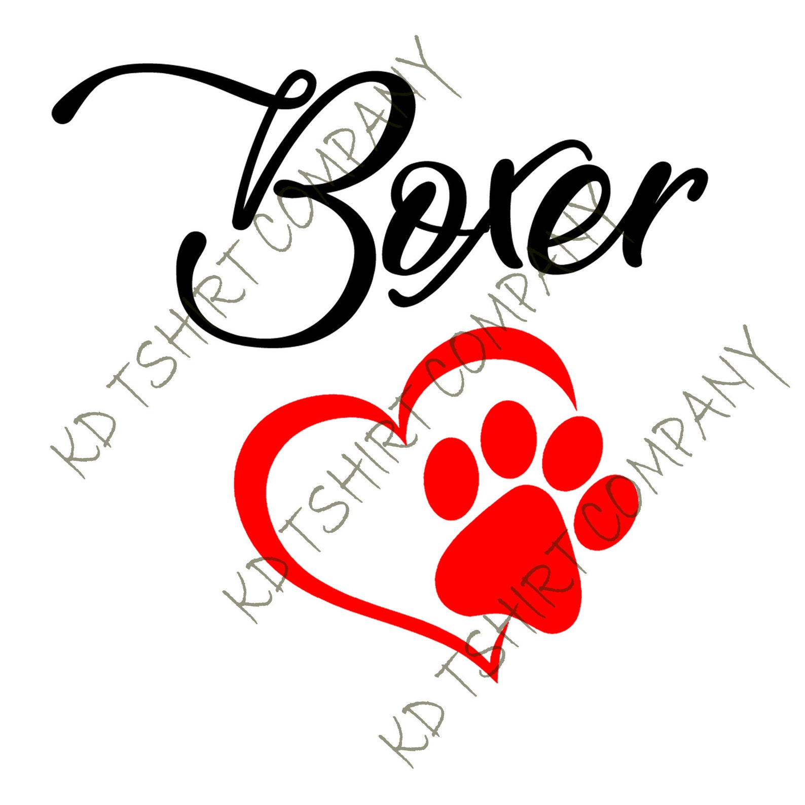 Boxer SVG Boxer Dog Boxer Heart Dog Svg iron On Heat - Etsy