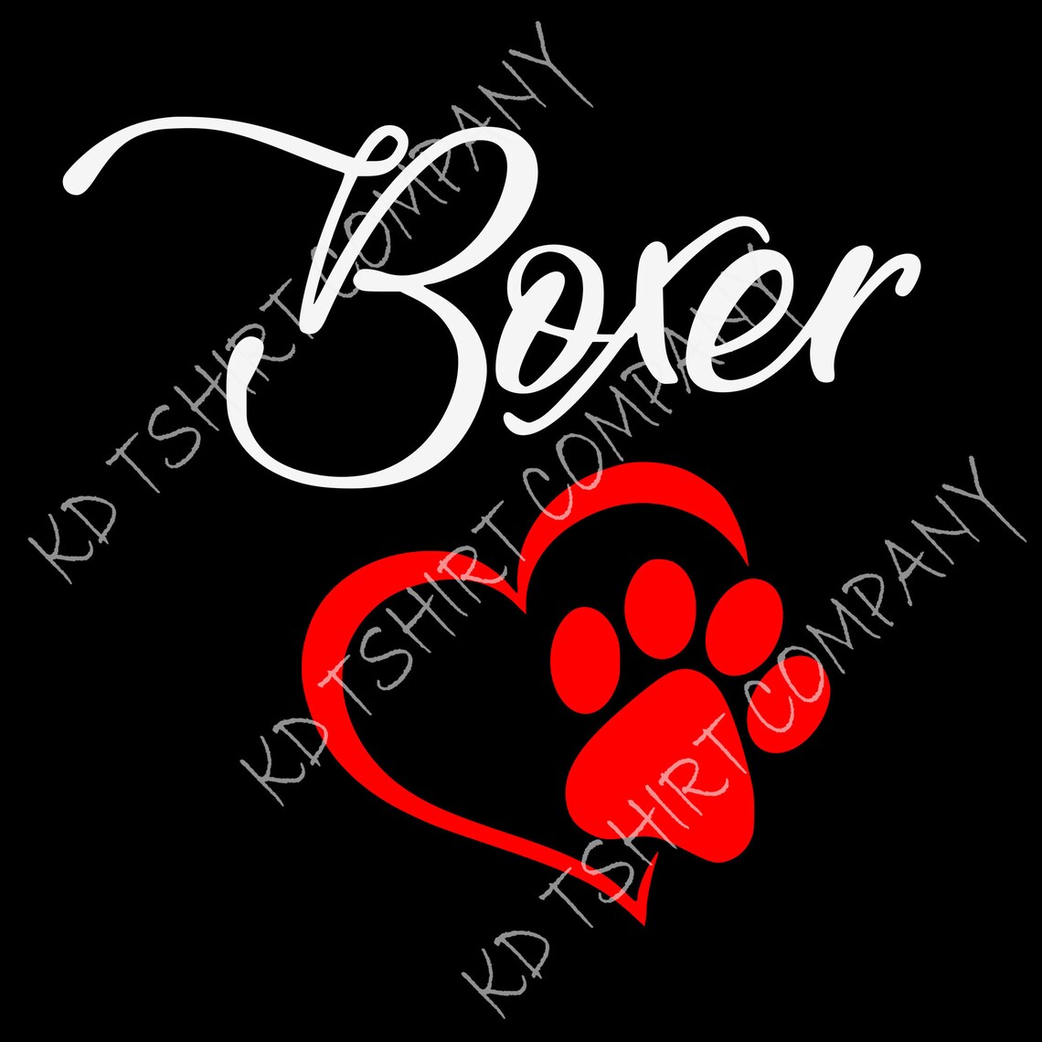 Boxer SVG Boxer Dog Boxer Heart Dog Svg iron On Heat - Etsy