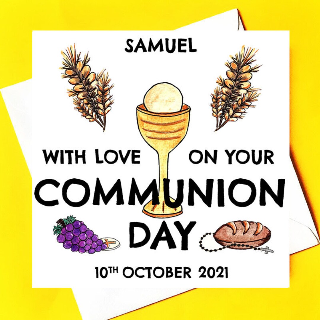 Communion Day *personalised Communion Card* - Etsy