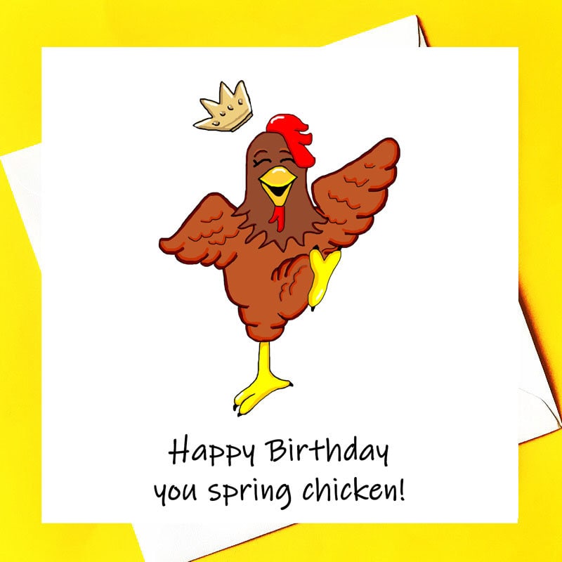 Happy Birthday Spring Chicken - Etsy