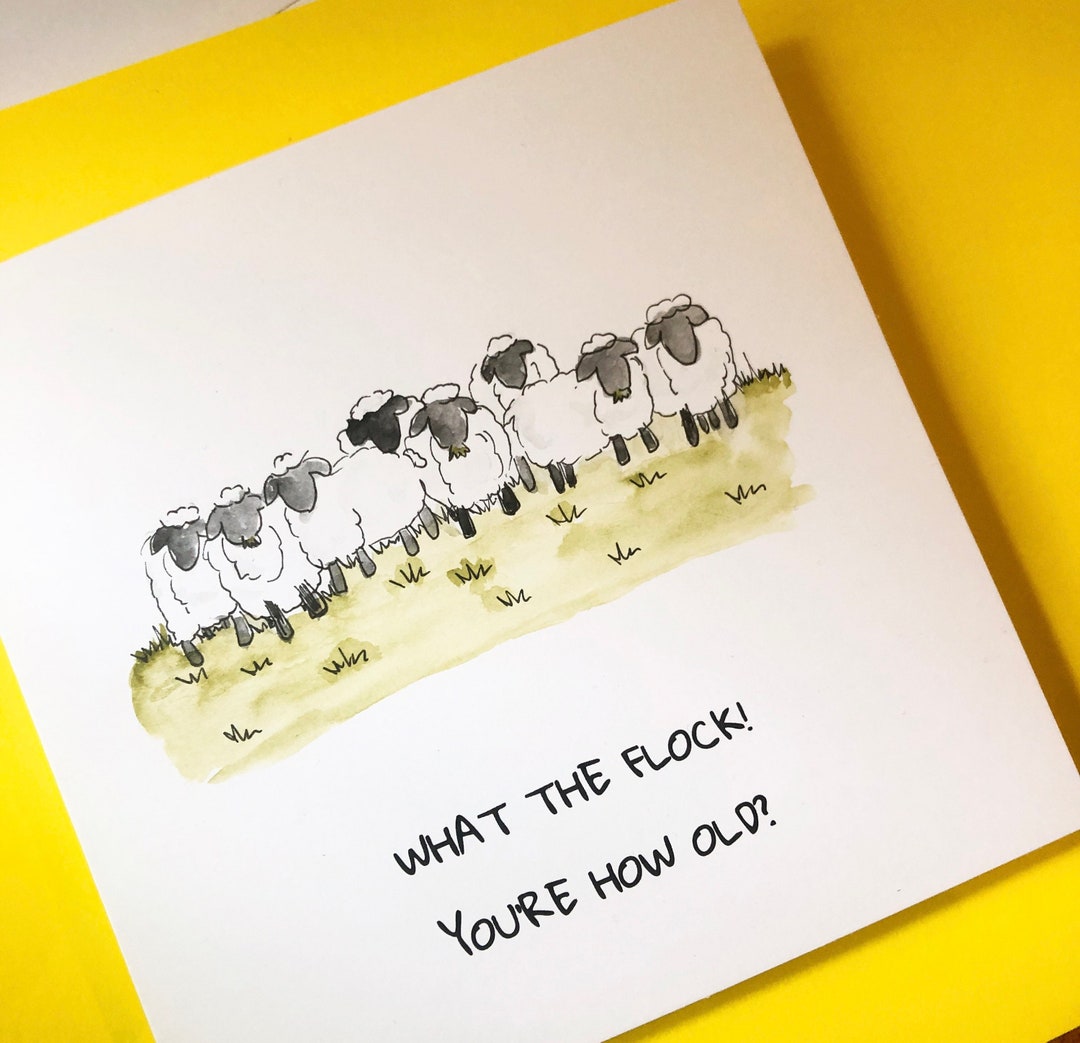 What the Flock! *birthday Card* - Etsy