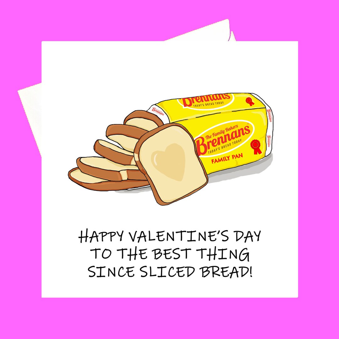 Personalized Valentine's Card: Funny Sliced Bread Design - Etsy