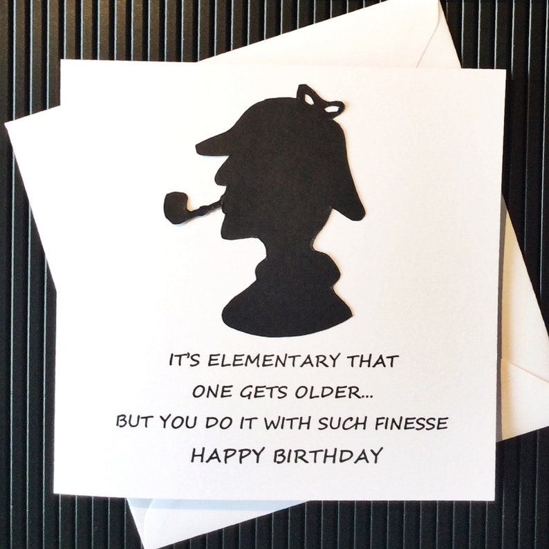 It's Elementary Birthday Card sherlock Holmes - Etsy
