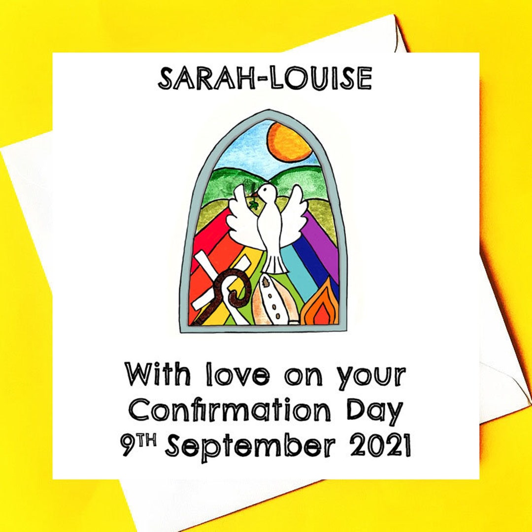 Confirmation Card *personalised* *add Name and Date* - Etsy