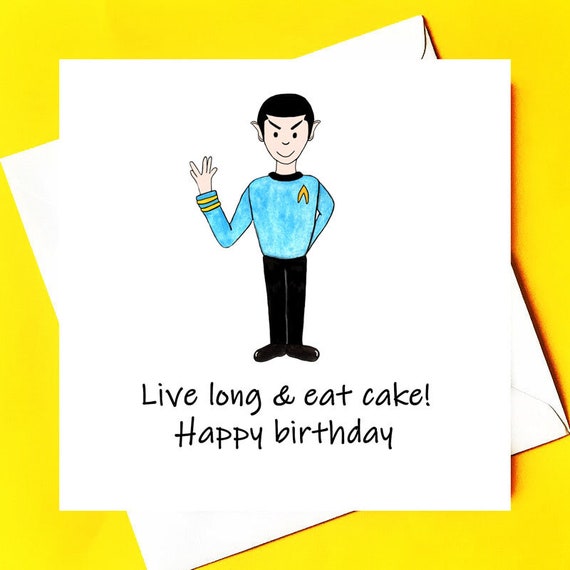 Spock Birthday Card - Etsy