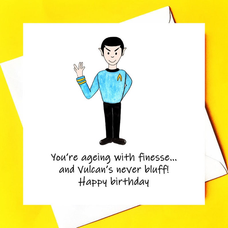 Spock Birthday Card - Etsy