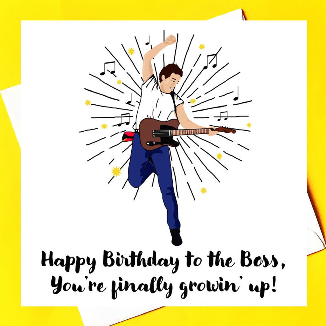 Bruce Springsteen Birthday Card - Etsy