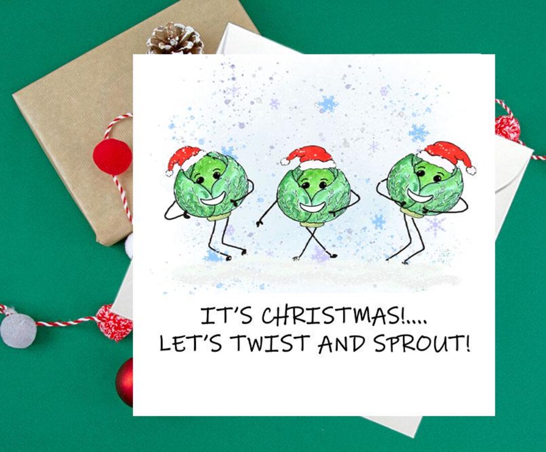 Twist and Sprout christmas Sprout Card personalised - Etsy