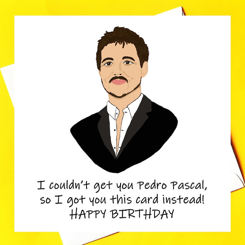 Pedro Pascal Birthday Card personalised Card - Etsy