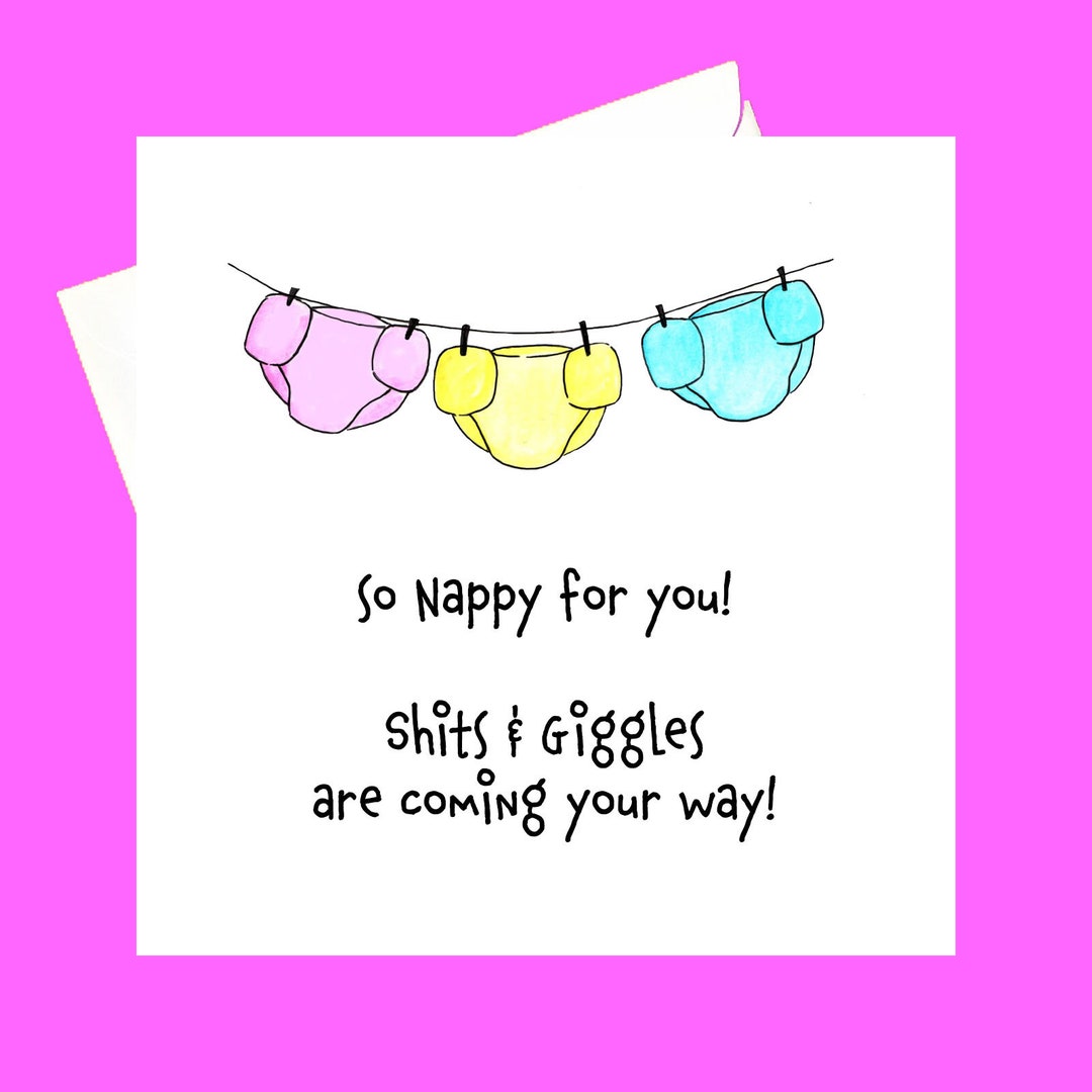 So Nappy for You! *new Baby Card* *baby Shower Card* - Etsy