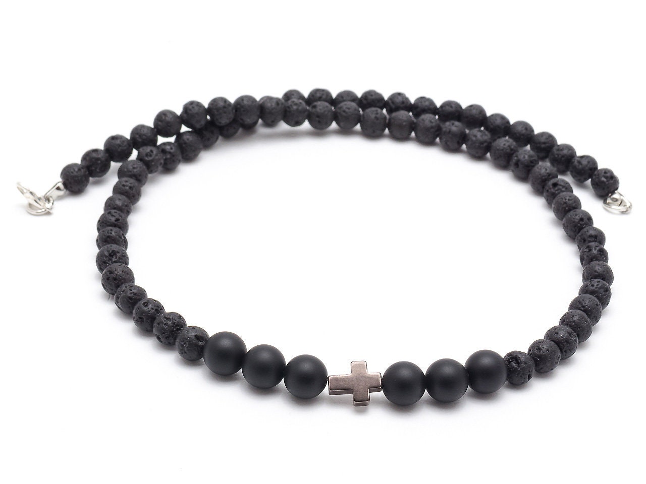 Collana perline uomo pietre naturali collana in stile | Etsy