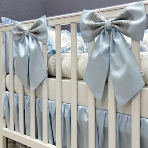 Decorative Lace Bows for Cribs, Nursery Decor Bows, Baby Bed Bows, Crib ...