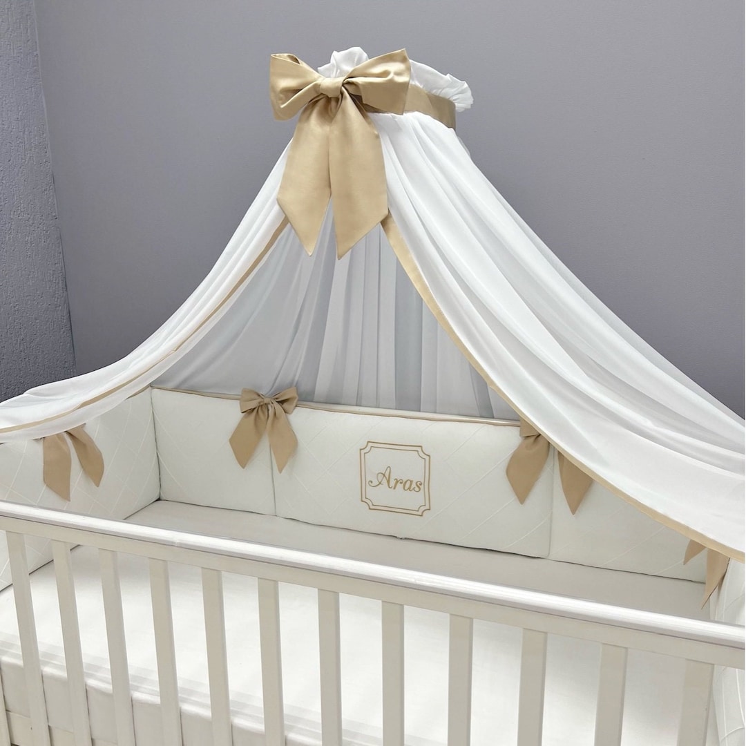 Baby Crib Canopy, Baby Bed Canopy With Bow, Nursery Canopy, Canopy for ...