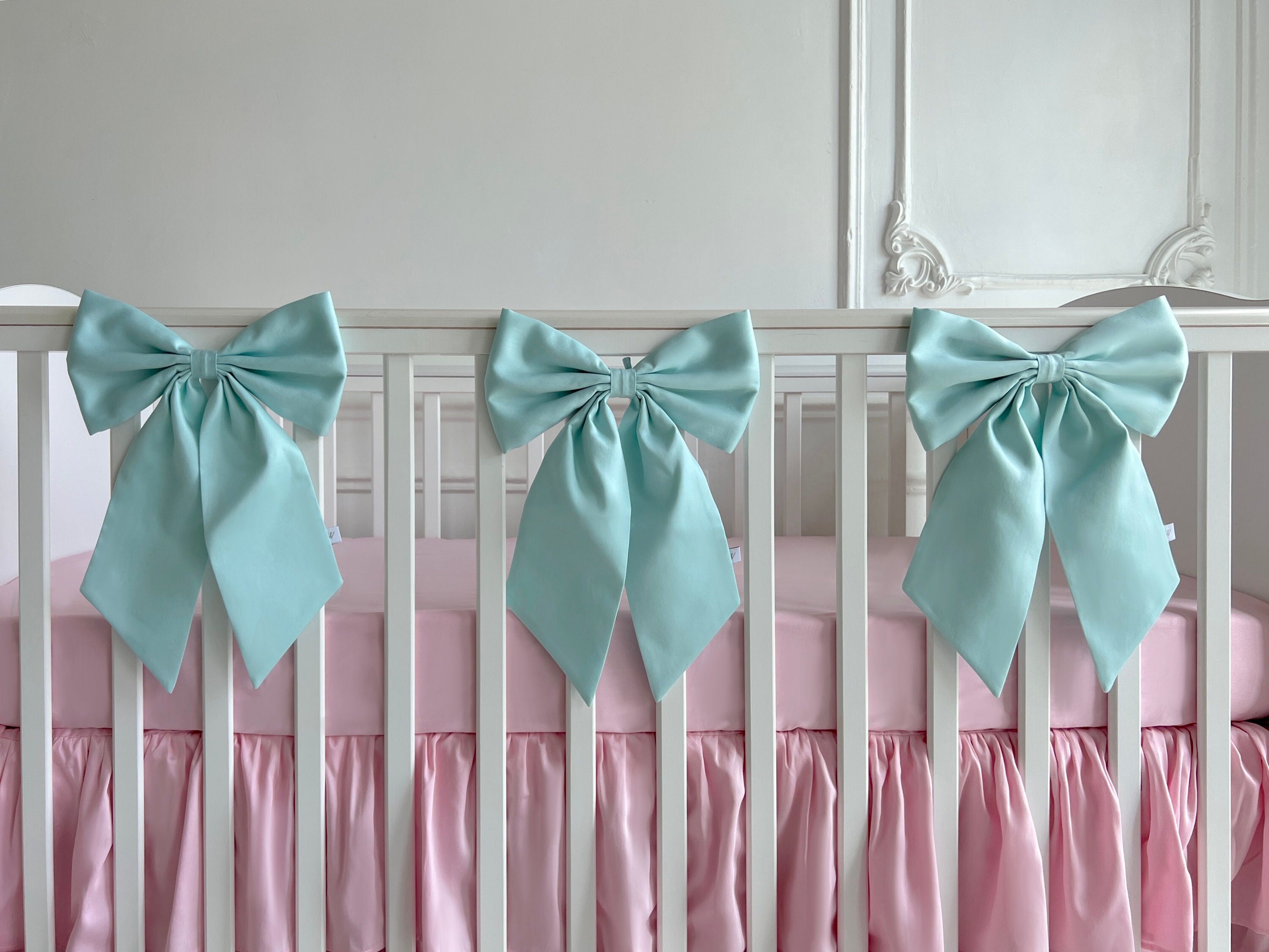 Decorative Bows for Cribs Nursery Decor Large Bows Baby Bed - Etsy