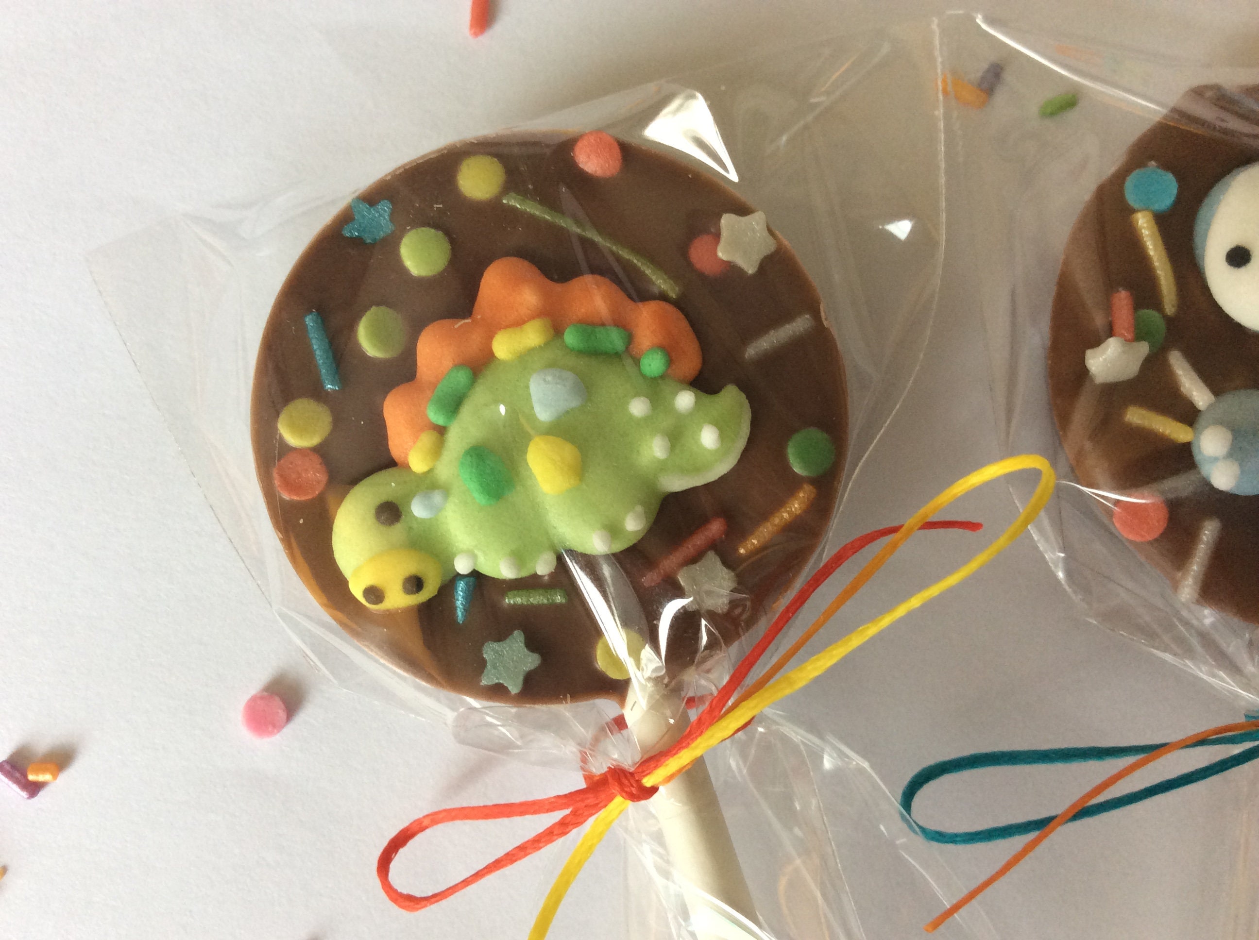Chocolate Dinosaur Lollipop Trio Dinosaur Sweets - Etsy UK