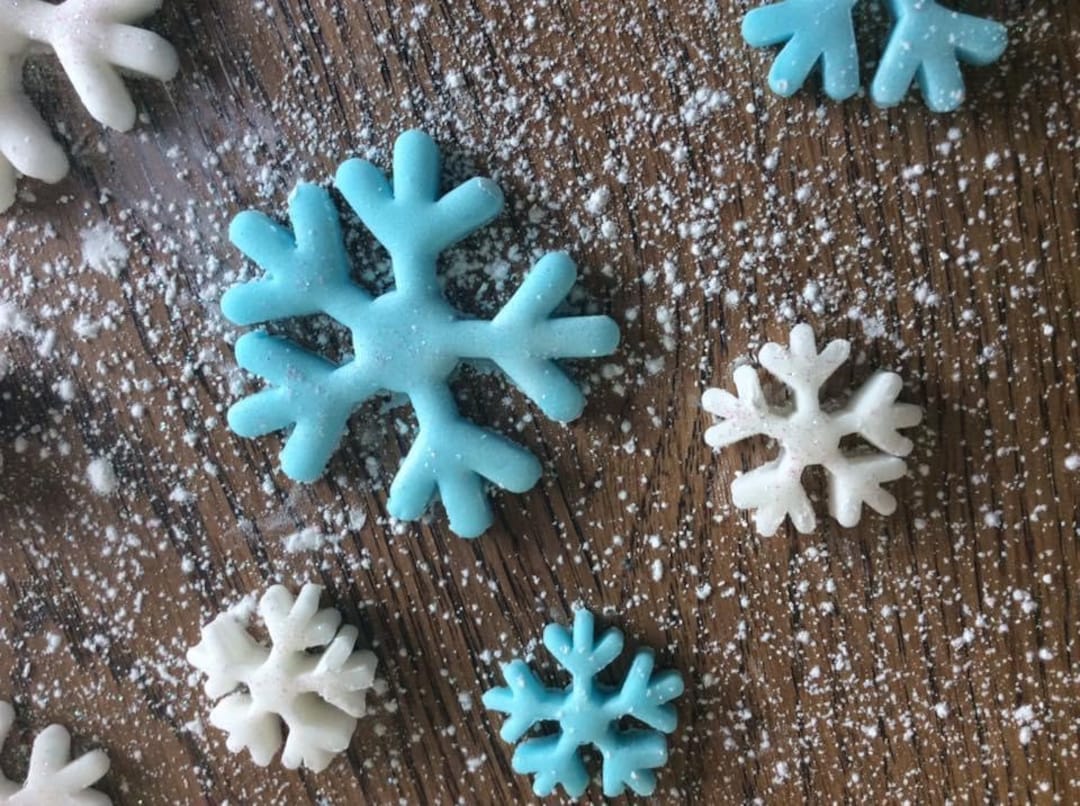 A Set of 20 Fondant Snowflakes Edible Cake Topper - Etsy