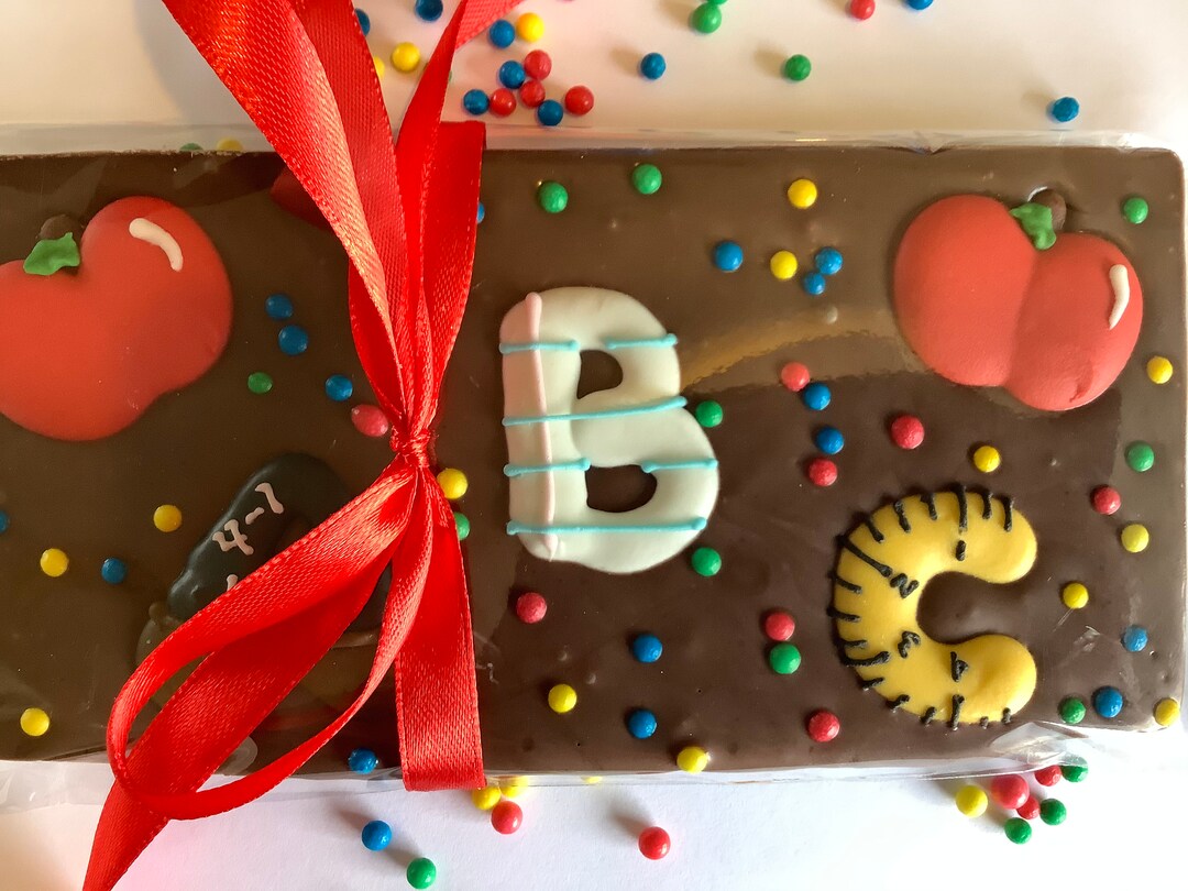Back to School First Day of School Chocolate Bar Slab Gift - Etsy