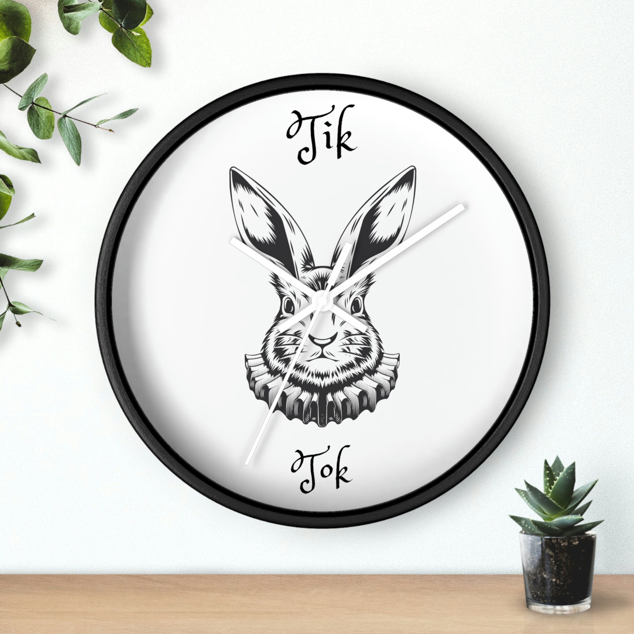 RAGE BUNNY White Rabbit Clock tik Tok - Etsy