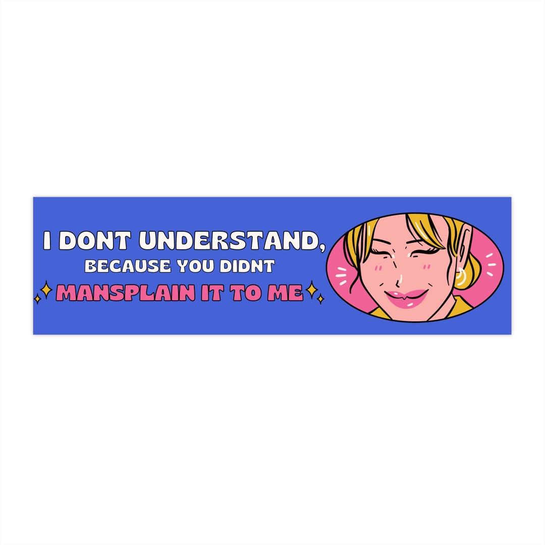 RAGE BUNNY Mansplaining Bumper Sticker - Etsy