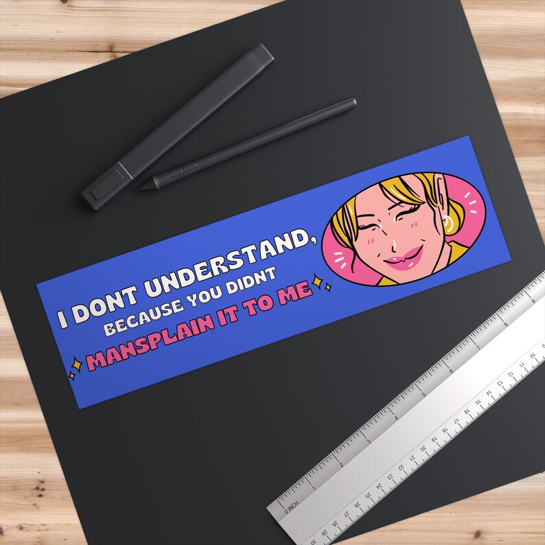 RAGE BUNNY Mansplaining Bumper Sticker - Etsy