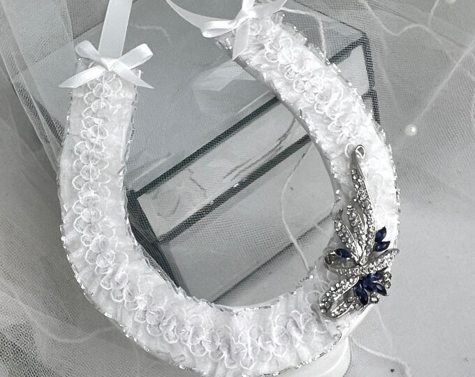Bridal Horseshoe, off White Wedding Horseshoe, Bling Horseshoe, Good ...