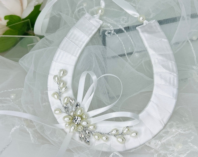 Bridal Horseshoe, Something Blue, Wedding Horseshoe, Good Luck Charm ...