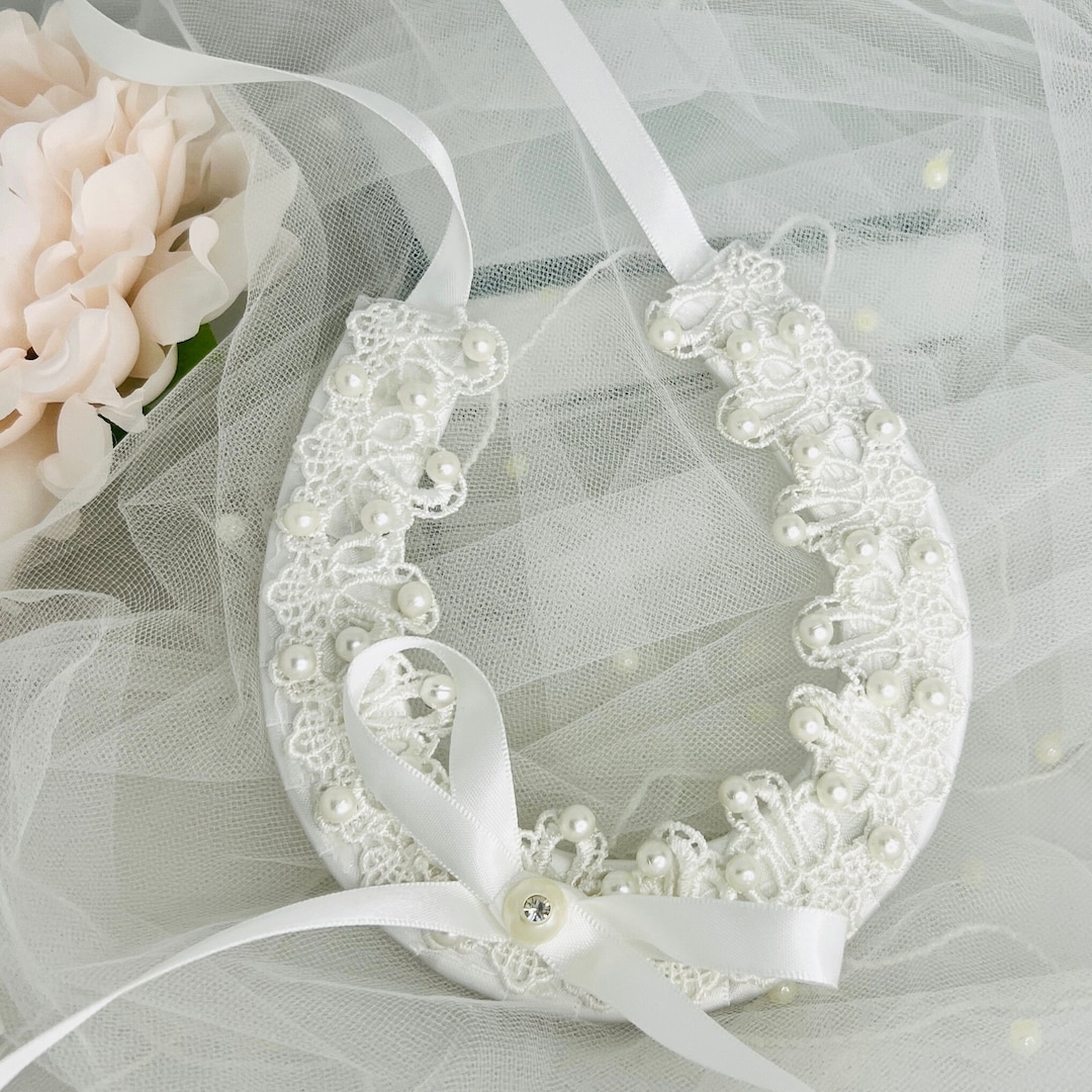 Bridal Horseshoe, off White Wedding Horseshoe, Bling Horseshoe, Good ...