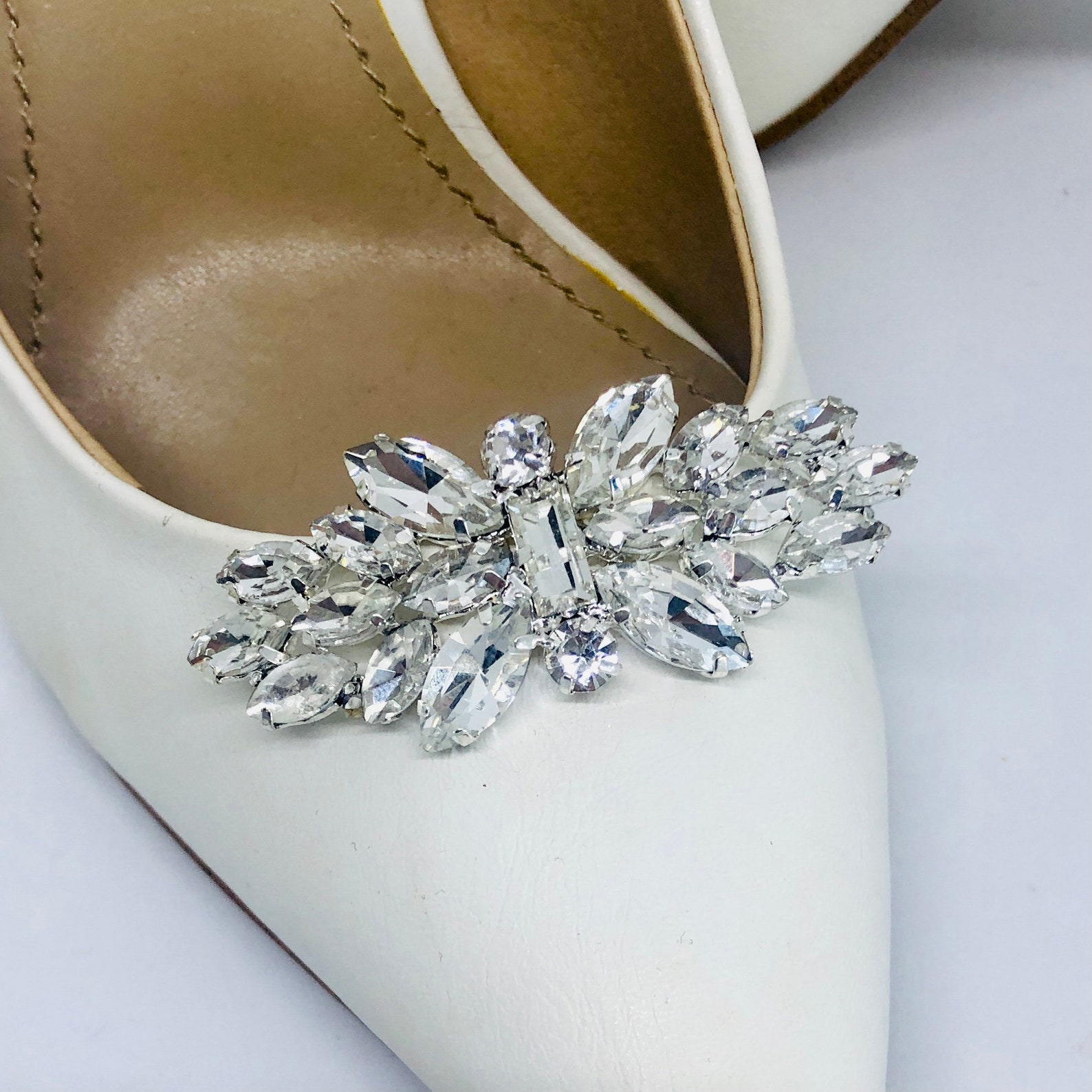Crystal Bridal Shoe Clips: Sparkling Silver Wedding Accessory - Etsy