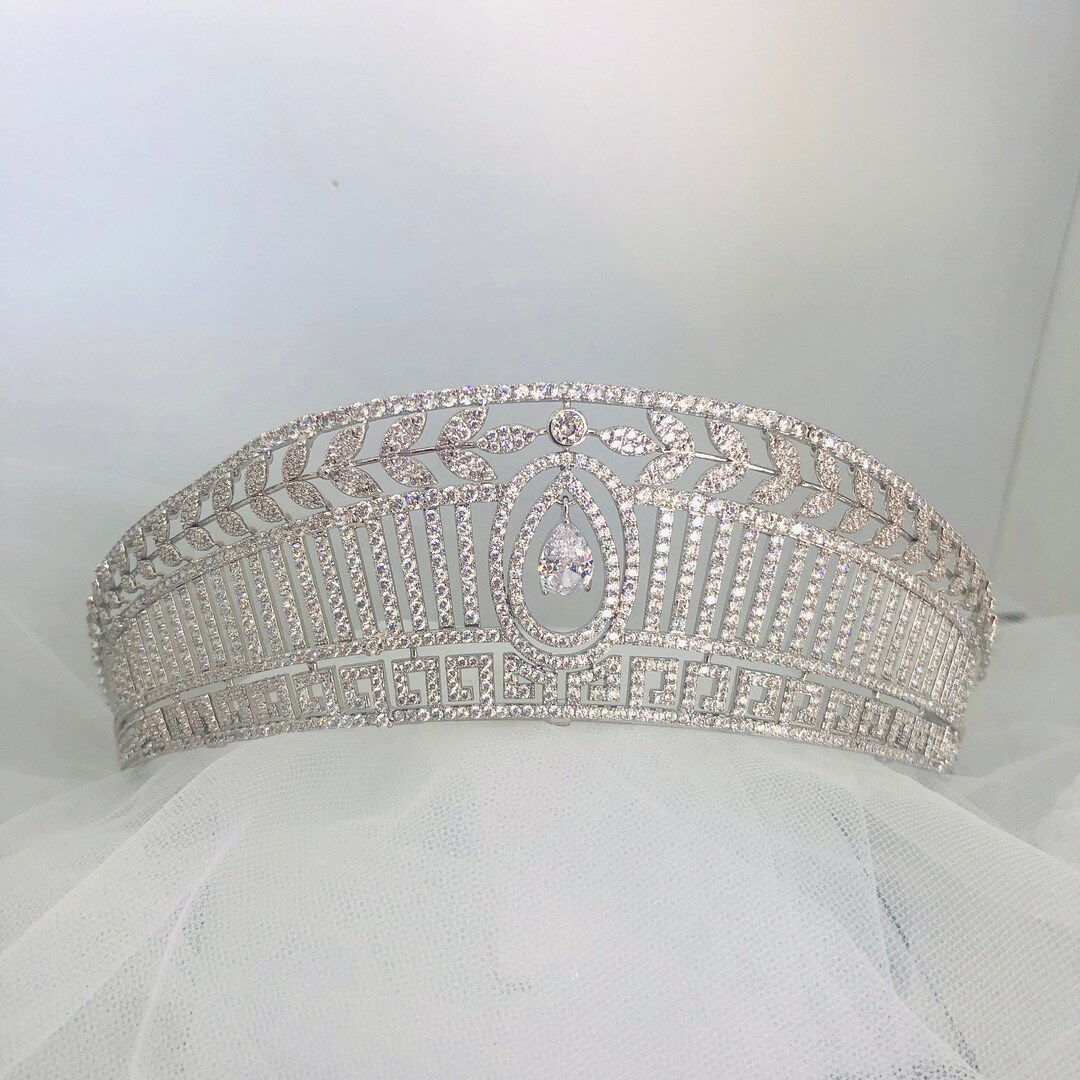 Silver Tiara, Swarovski Tiara, Silver Bridal Tiara, Greek Bridal ...