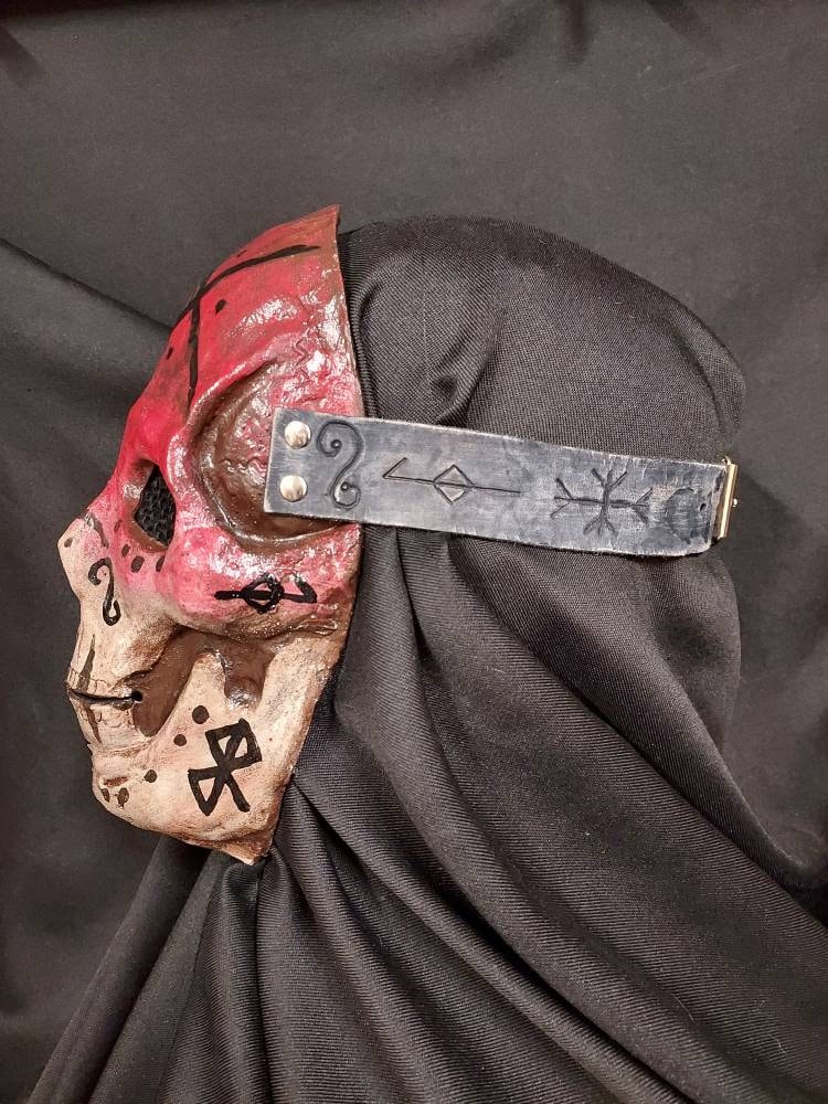 Voodoo Symbols Skull Mask Pagan Occult Halloween | Etsy