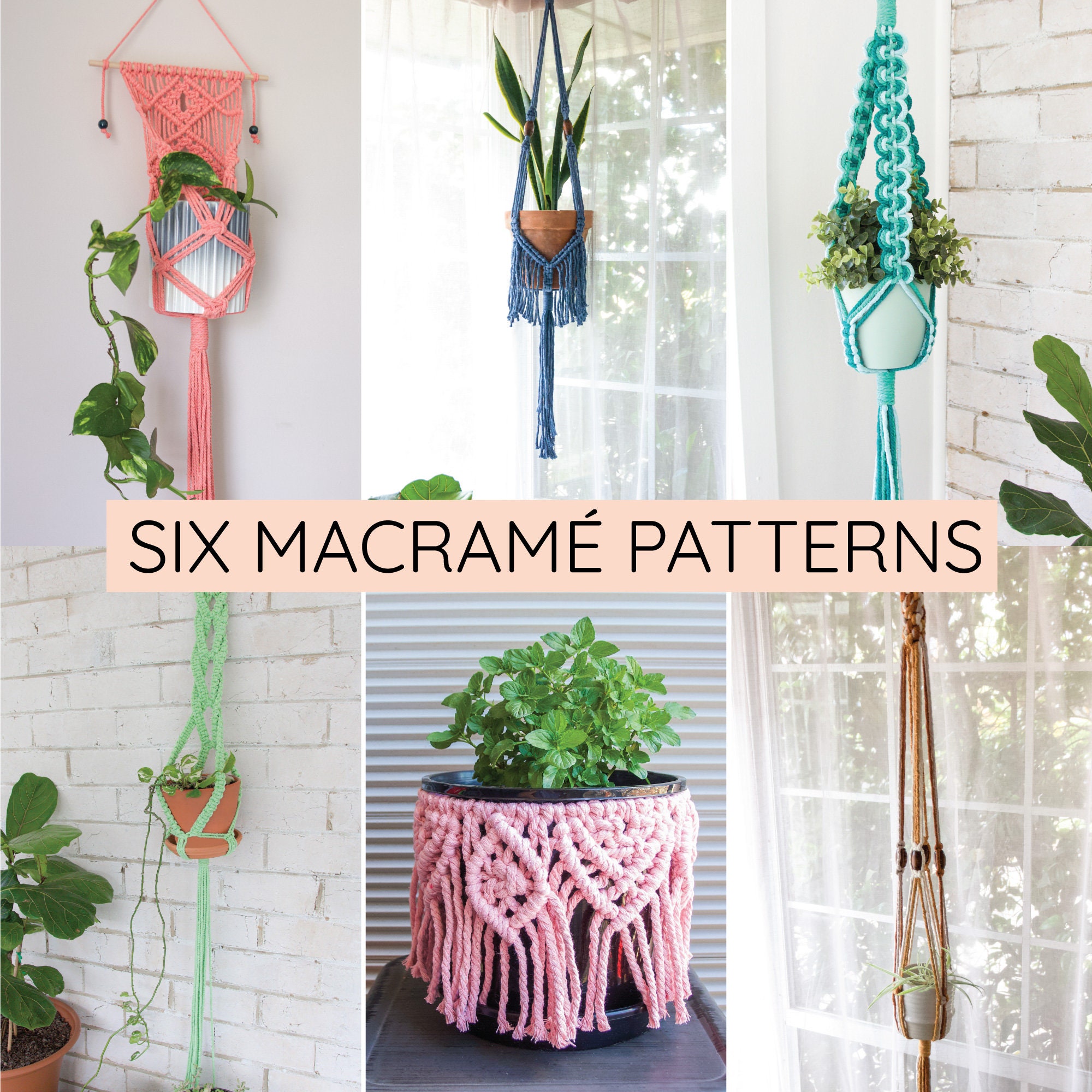 Macrame Plant Decor Patterns Book SIX DIY PATTERNS - Etsy