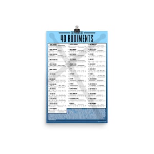 The Essential 40 Rudiments Blue Poster - Etsy