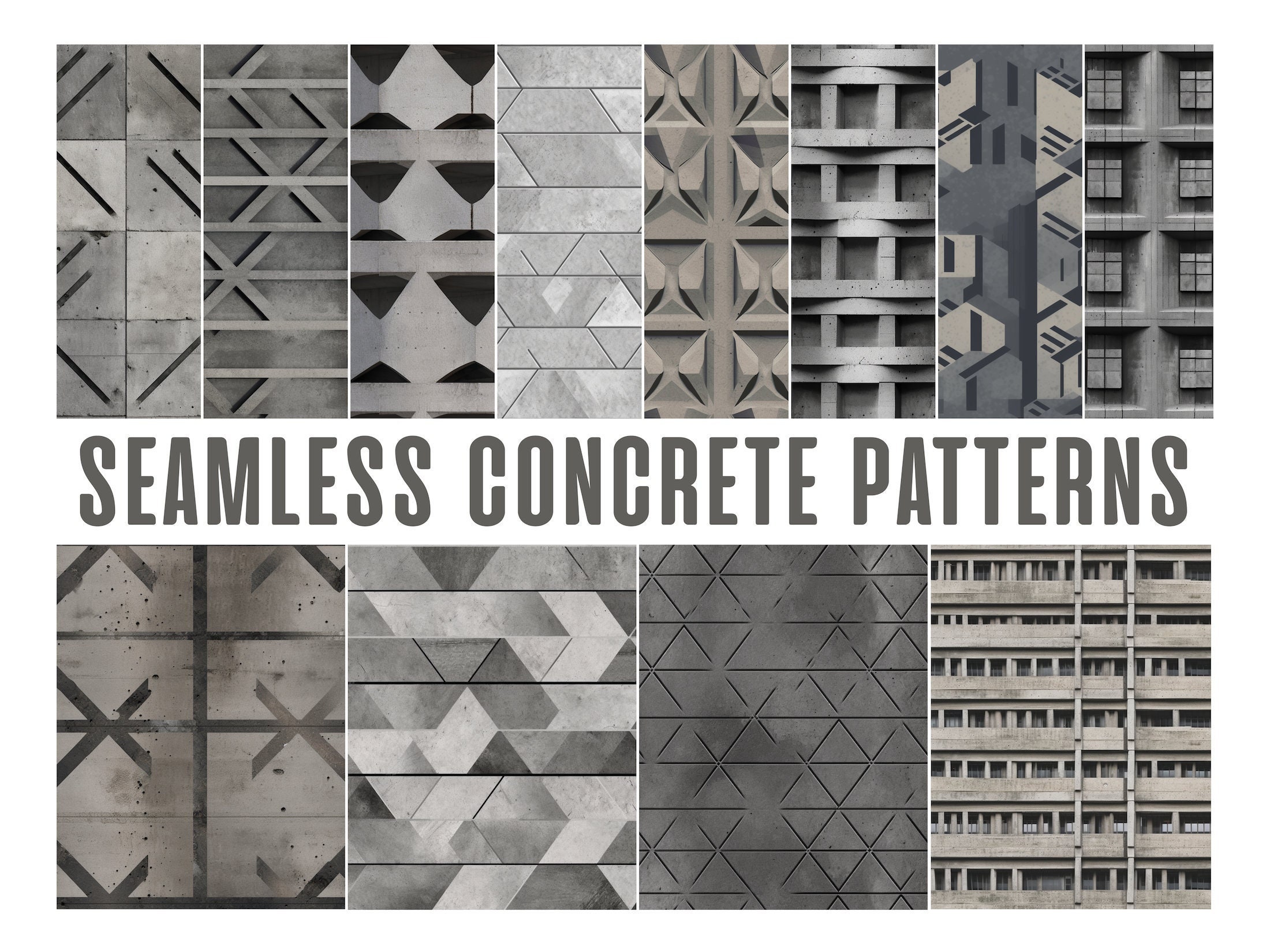 Concrete Digital Texture Effect Industrial Brutalist Seamless ...