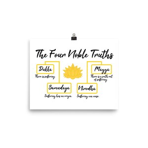 The Four Noble Truths Poster - Etsy