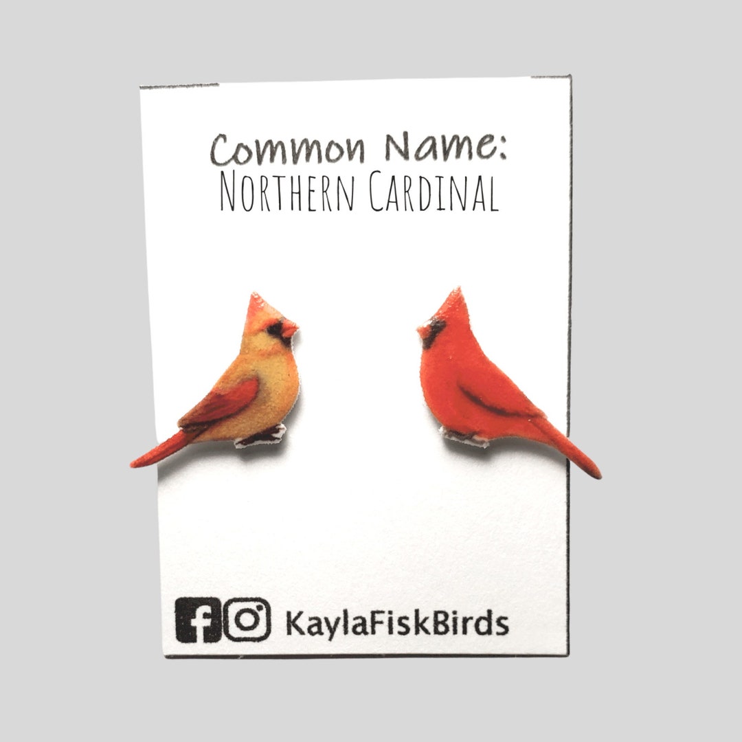Northern Cardinal Earings, Cardinal Jewelry, Red Bird, Cardinal Lover ...