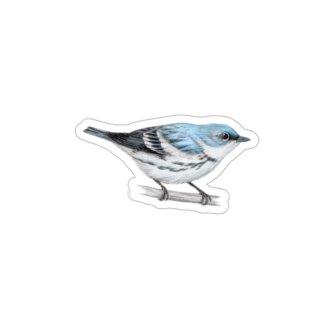 Cerulean Warbler Sticker Decal, Water-resistant, Bird Lover Gift ...
