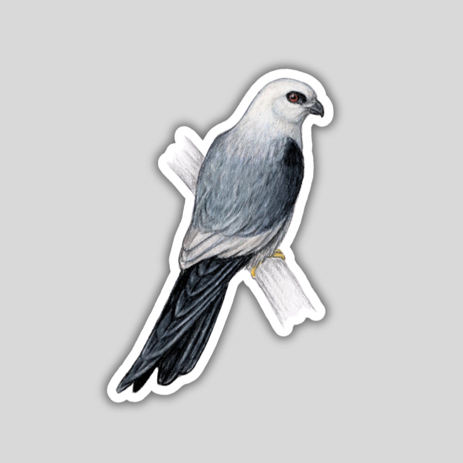 Mississippi Kite Sticker, Water-resistant, Bird Lover Gift, Birding ...