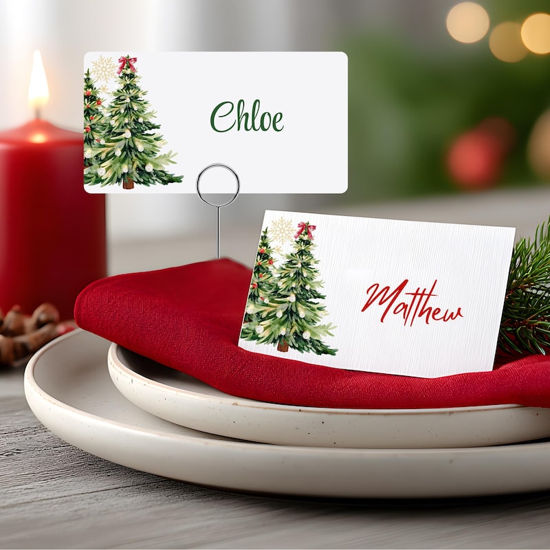 Christmas Place Cards - Etsy