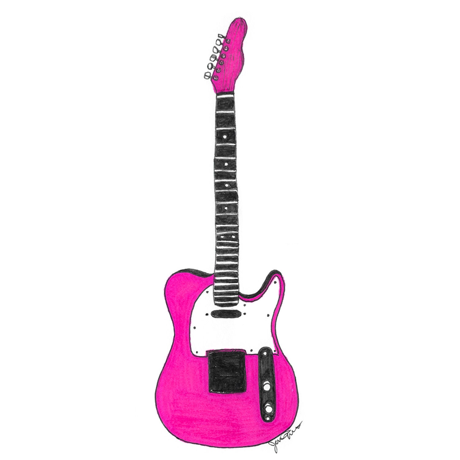 Telecaster Guitar Laptop Sticker - Etsy