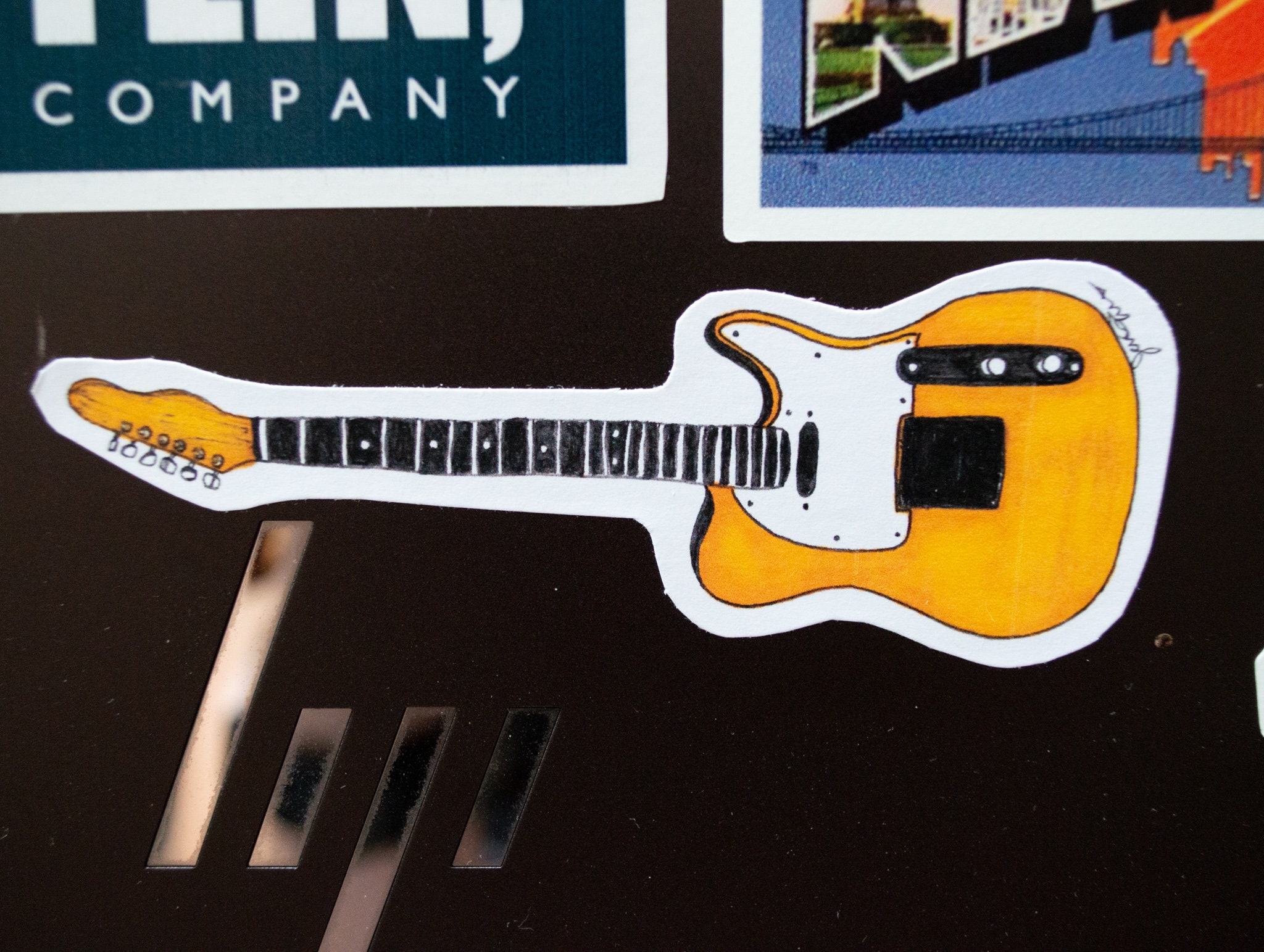 Telecaster Guitar Laptop Sticker - Etsy